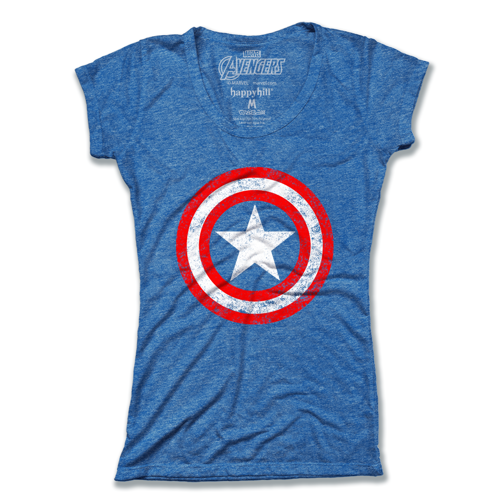 Captain America Shield Distressed Girly - Los Mejores Diseños Geek ...